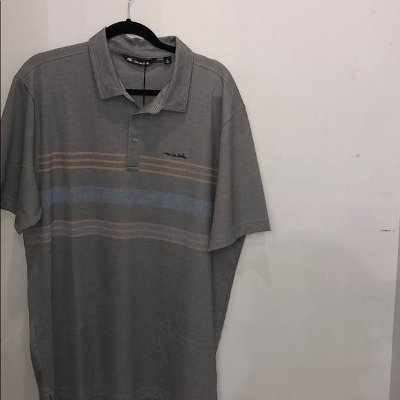 Travis Mathew | Shirts | Nwt Travis Mathew Grey W Stripes Golf Shirt ...